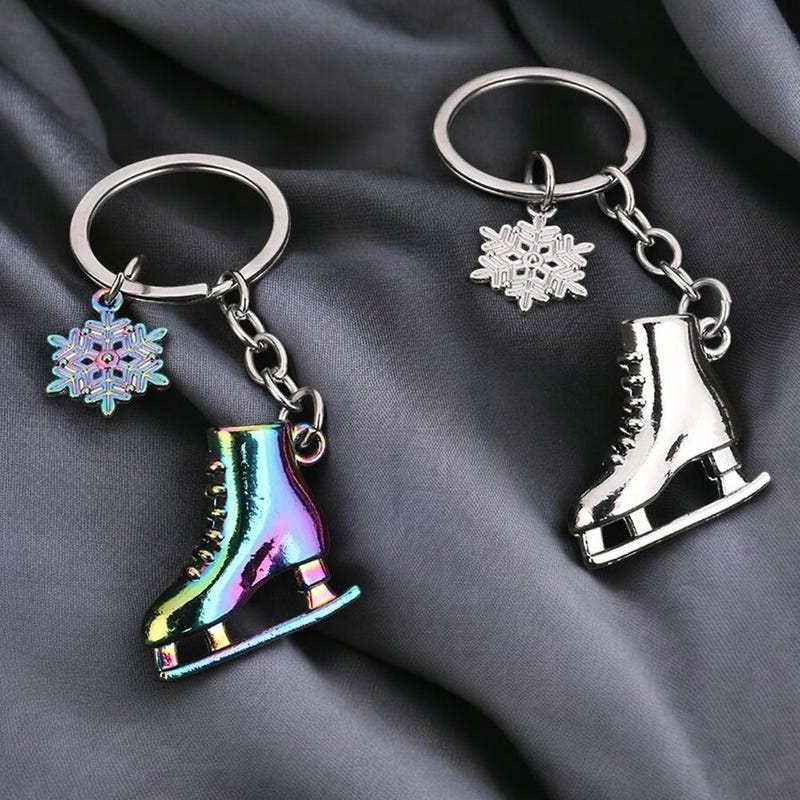 Ice Skater Key Chain - Etsy UK