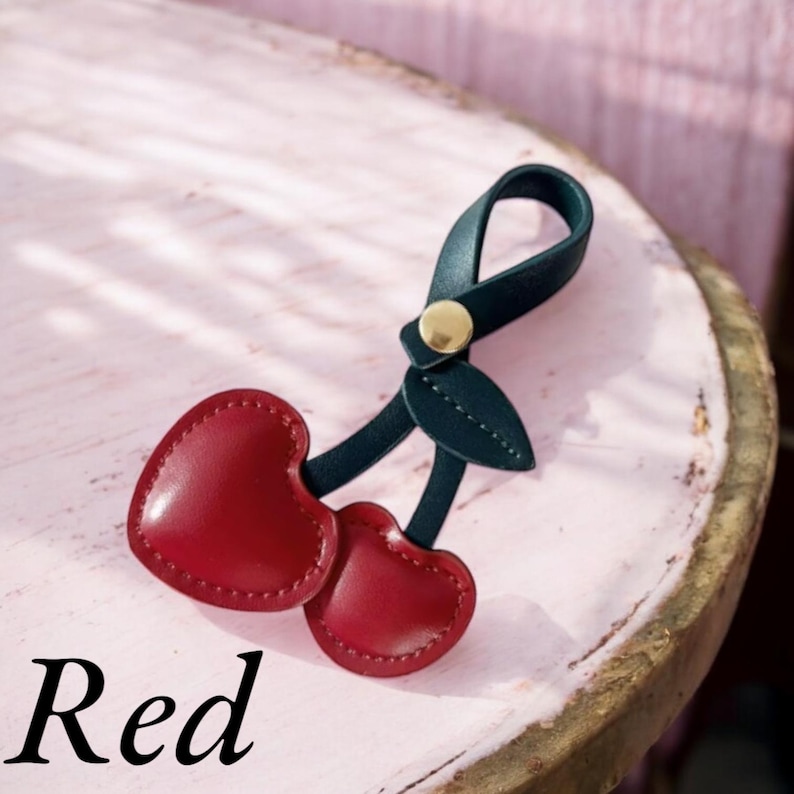Cherry Keychain Pink & Red Cherry Bag Car Accessory Cute Cherry Charm ...