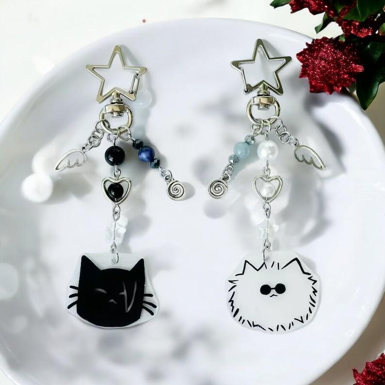 Gojo & Geto Beaded Keychain Anime Jujutsu Kaisen JJK Accessory ...