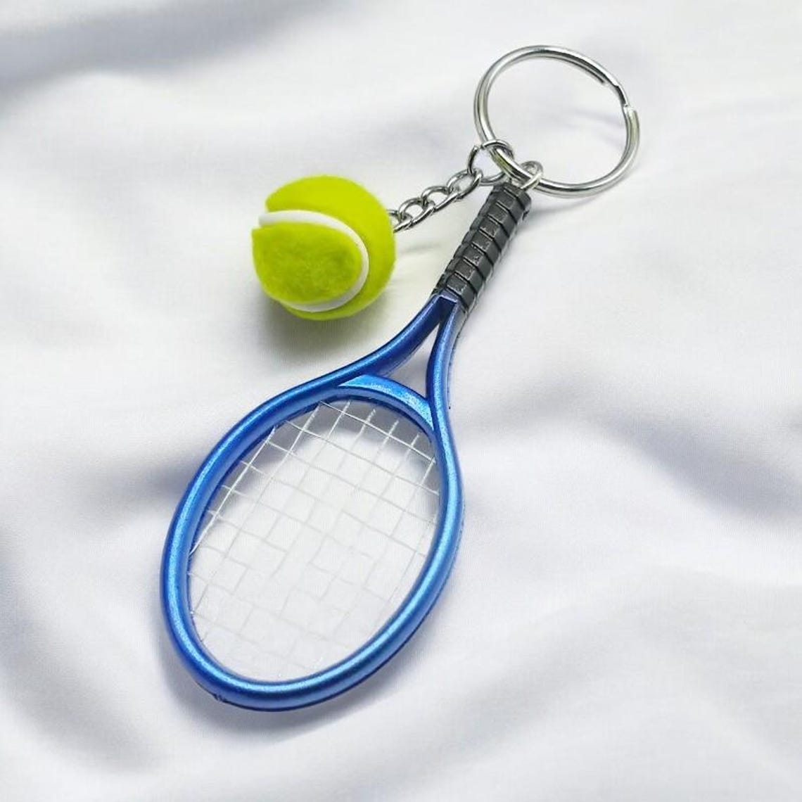 Tiny Tennis Racket Keychain - Unique Accessory - Perfect Valentine's ...