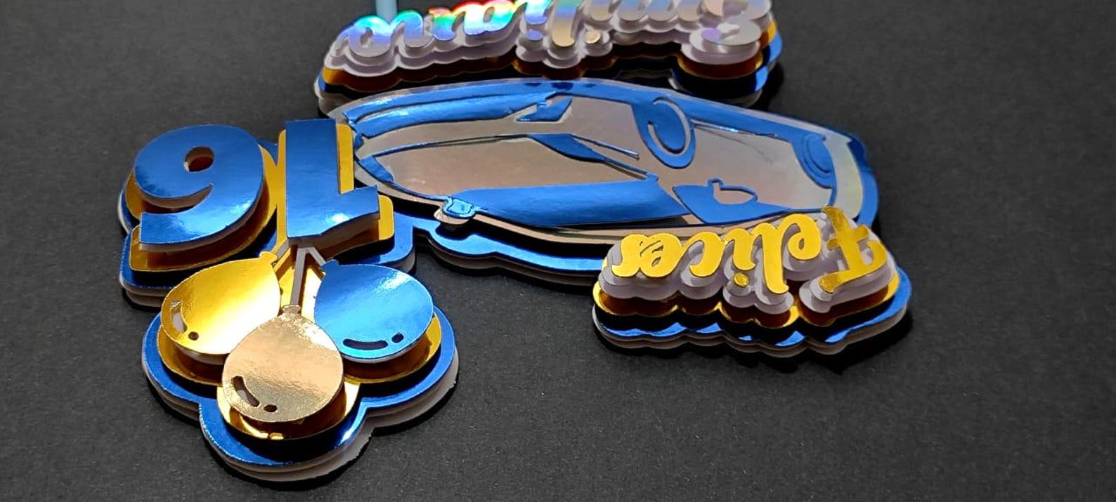 Topper Cake Sport Cart for Birthday - Etsy