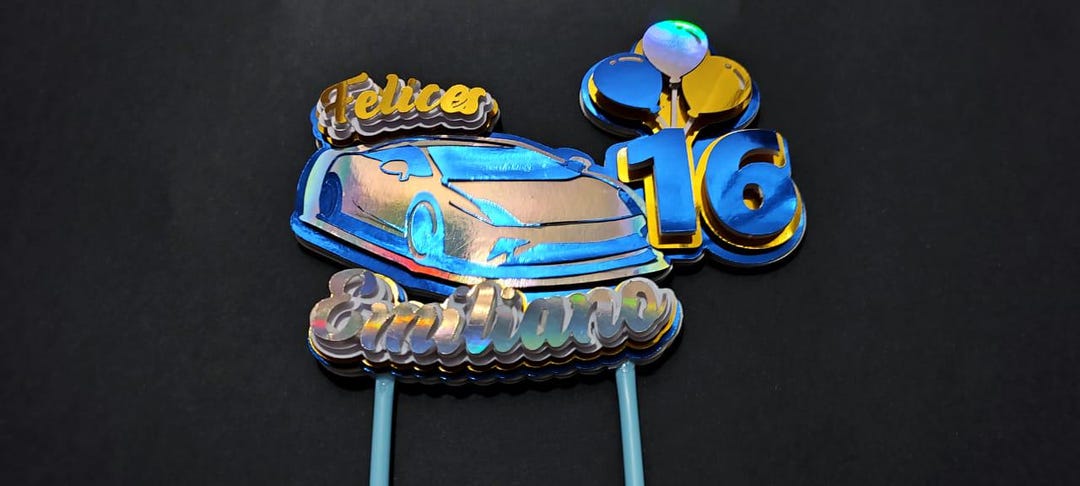 Topper Cake Sport Cart for Birthday - Etsy