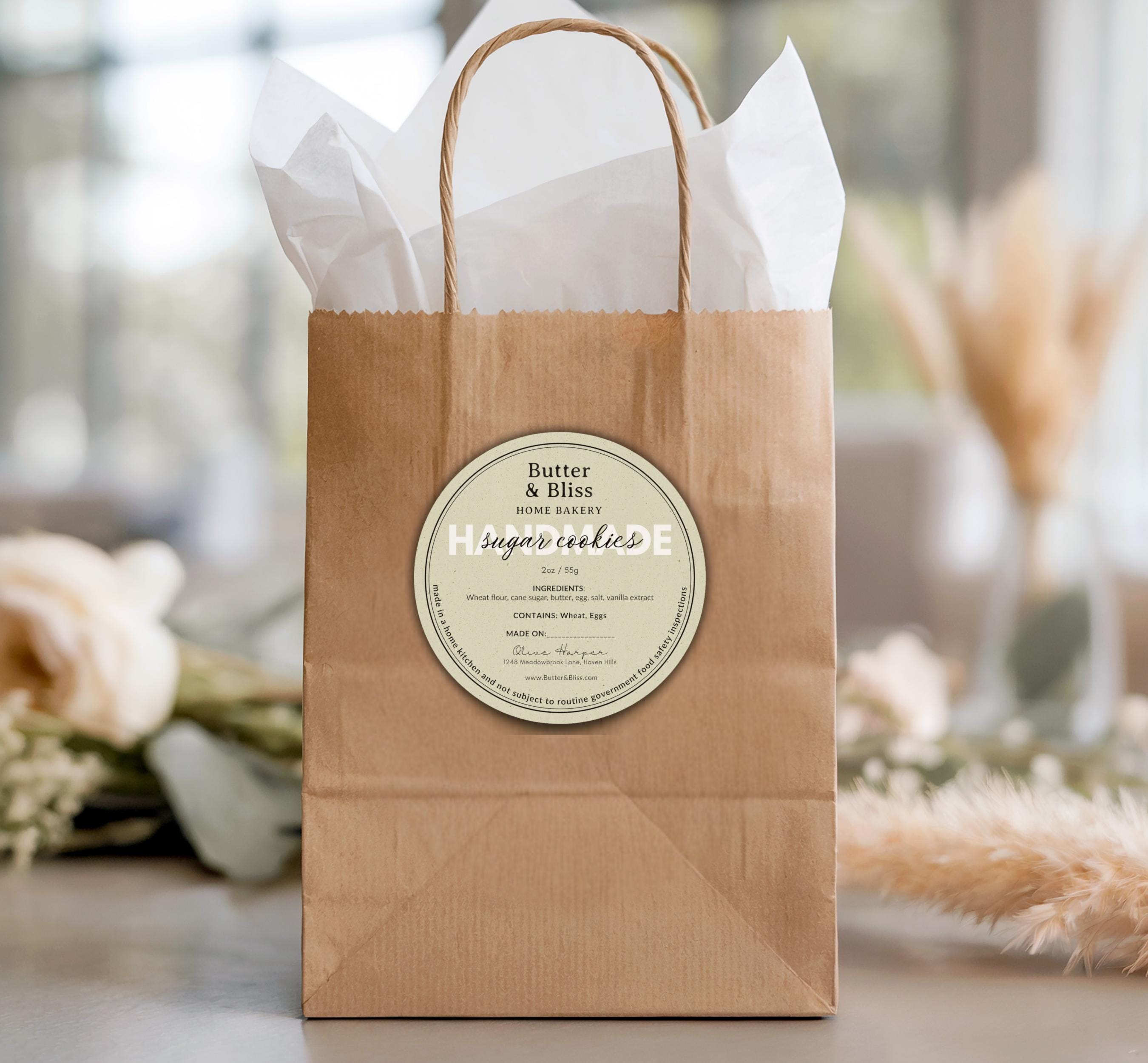 Editable Cottage Food Label Template, Printable Bakery Labels for Home ...
