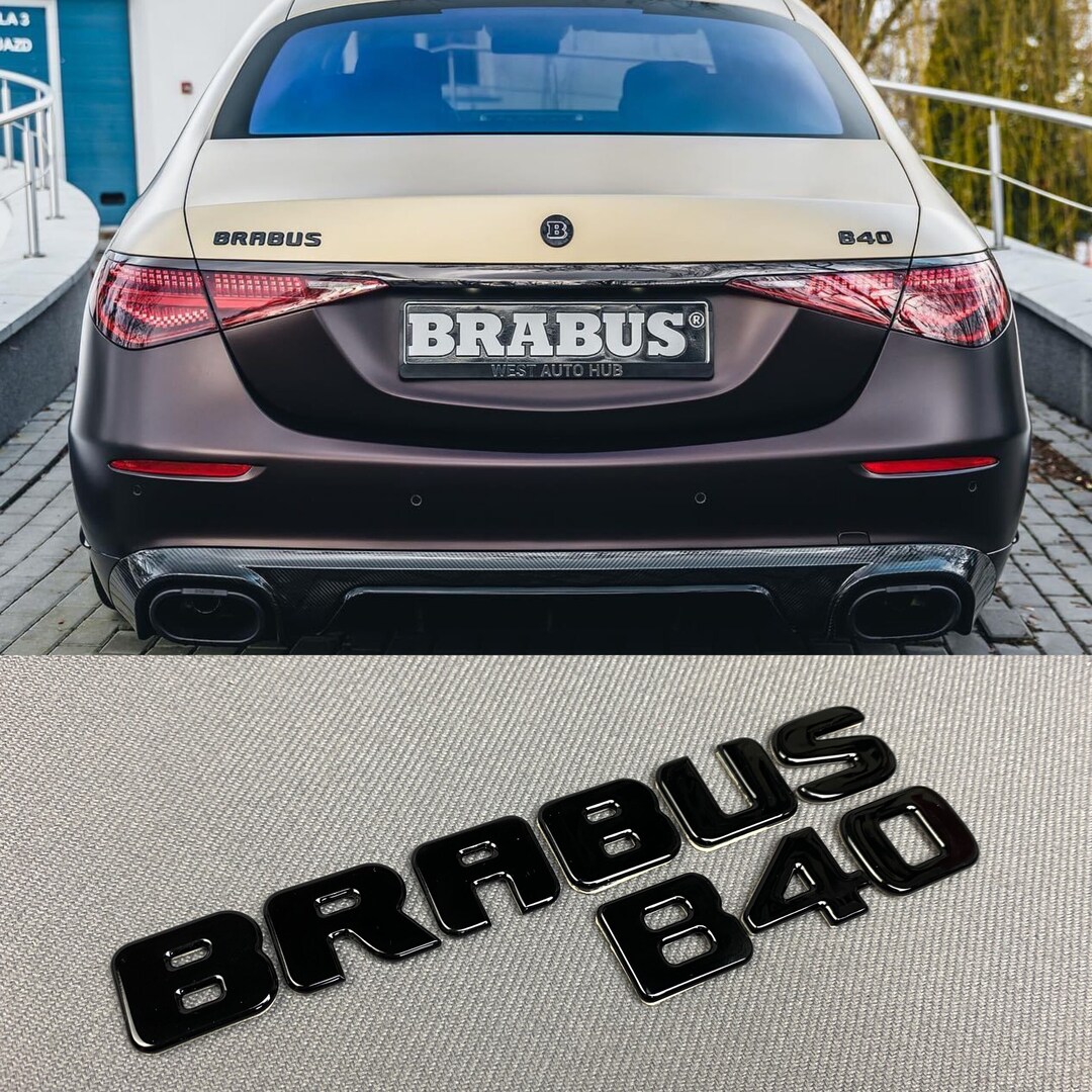 Brabus B40 Badge Logo Black for Mercedes S-class W223 W223 W205 C217 ...