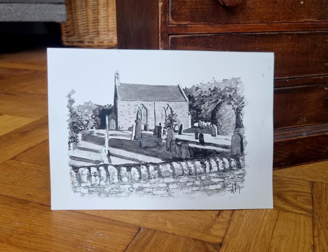 Stracathro Church in Angus Original Watercolour Artwork From the Book ...