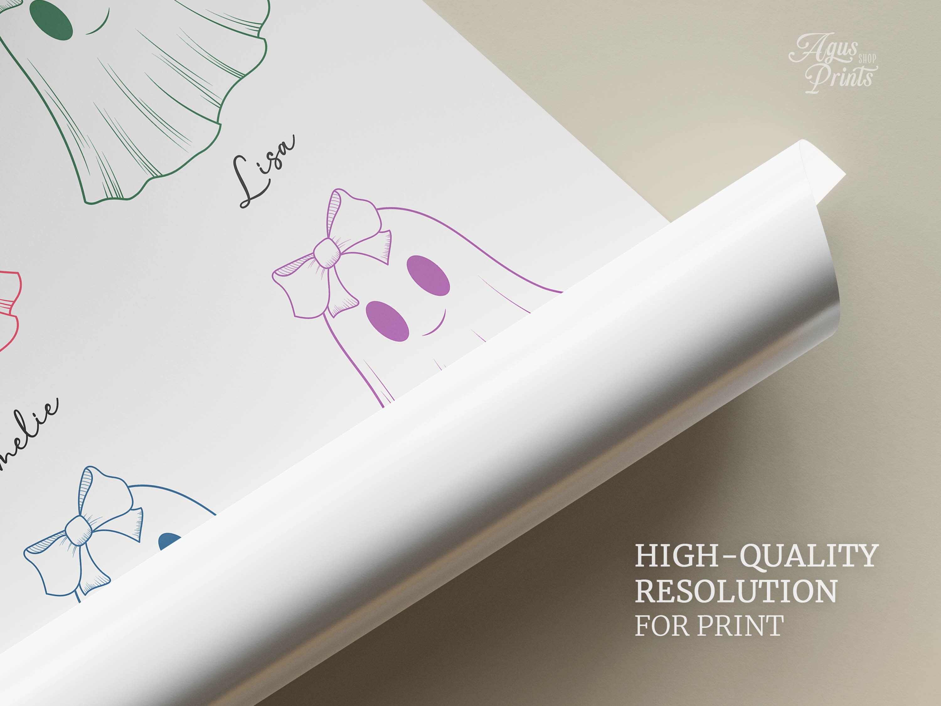 Personalized Roommate Print, Custom Halloween Wall Art, Custom Roomies ...