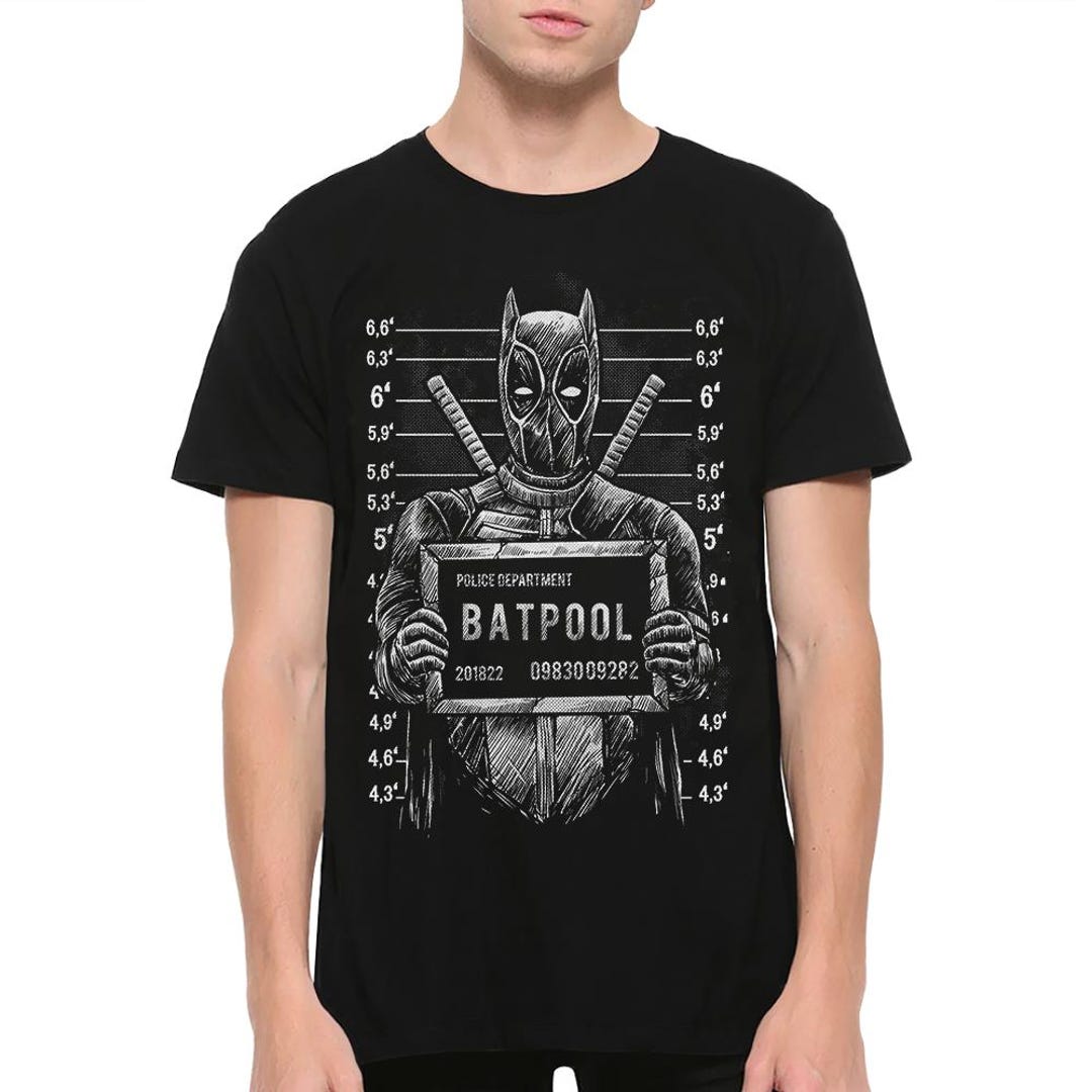 Deadpool Batpool Mugshot T-shirt, Men's and Women's Sizes - Etsy