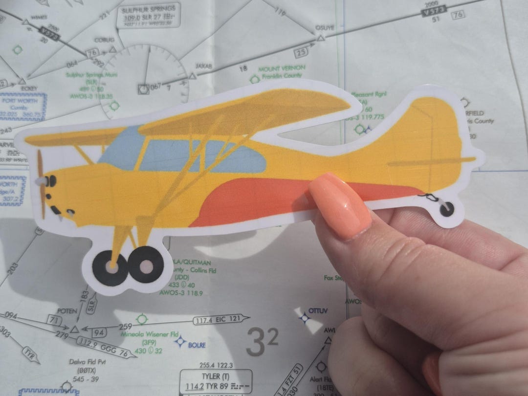Champ Airplane Sticker - Etsy
