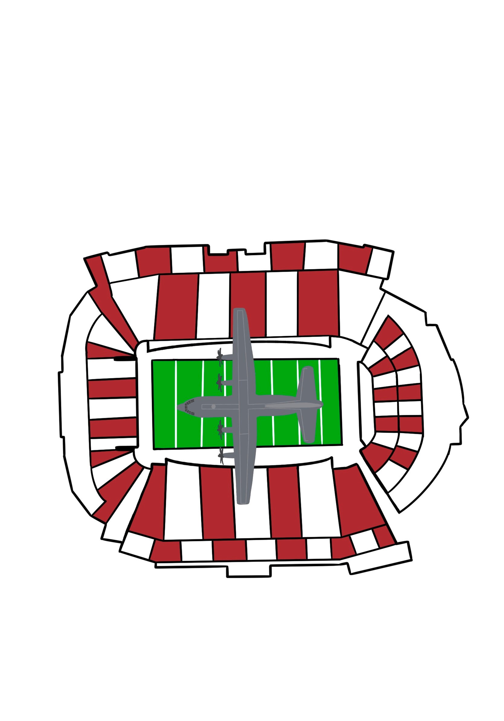 Custom Stadium Flyover Sticker - Etsy