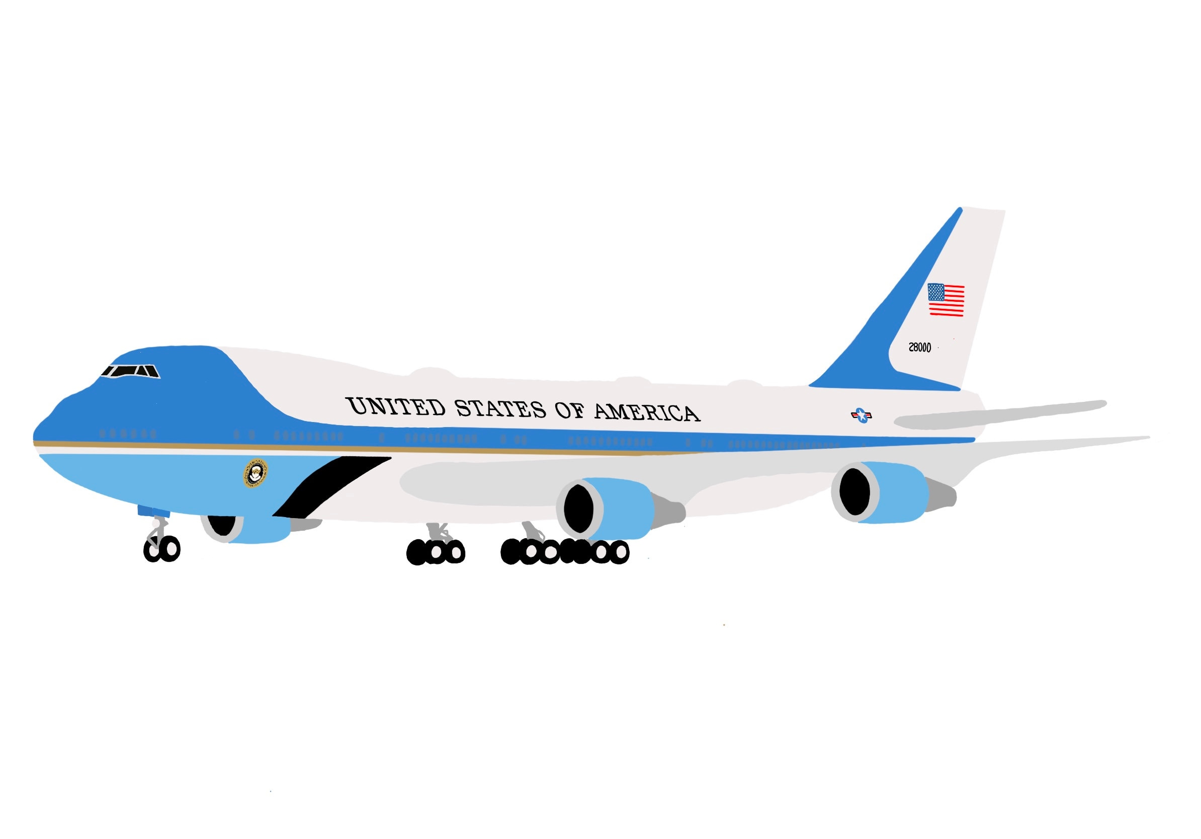Air Force One Sticker - Etsy