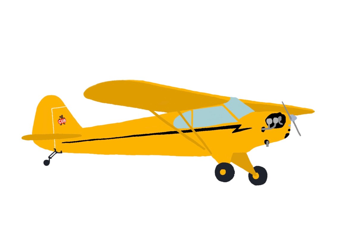 Cub Airplane Sticker - Etsy