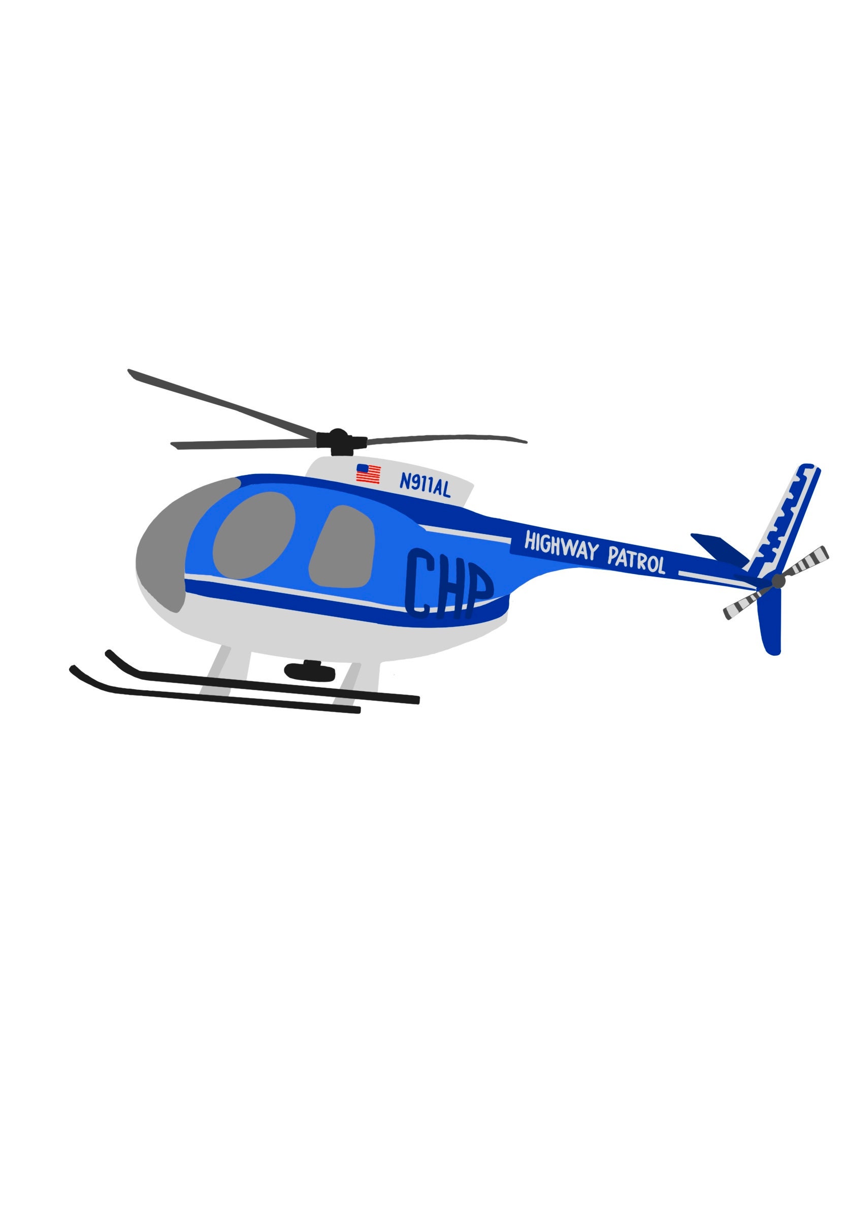 Custom Helicopter Sticker - Etsy