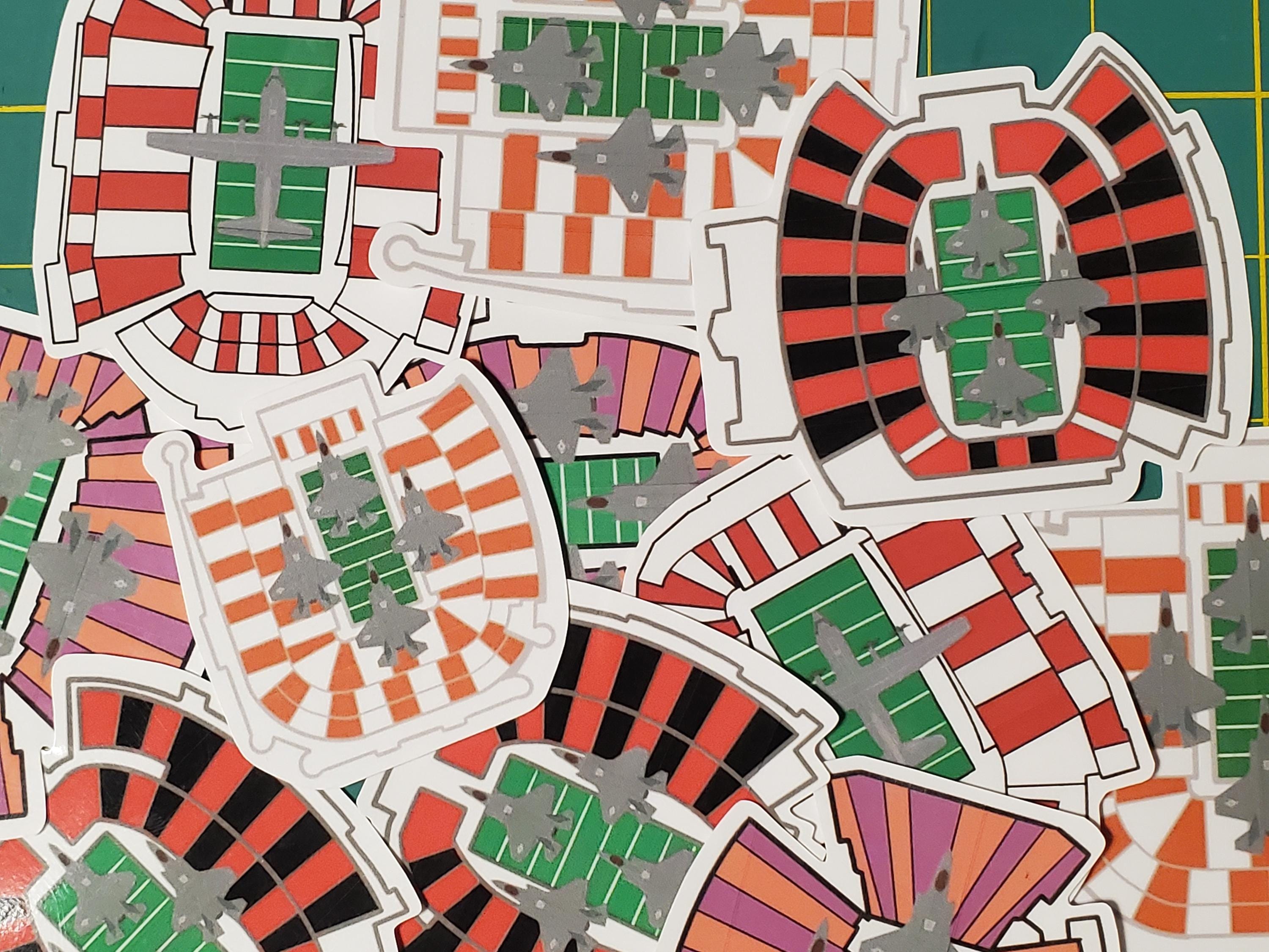 Custom Stadium Flyover Sticker - Etsy