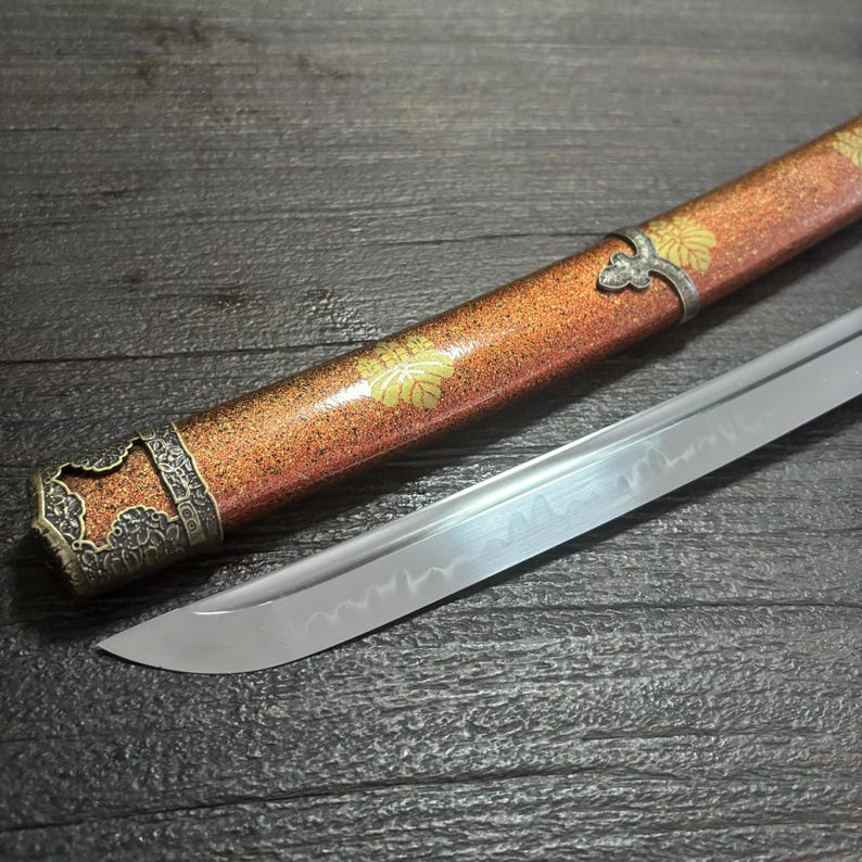 Hand-forged Japanese Tachi Sword, T10 Clay Tempered Artisan Blade ...