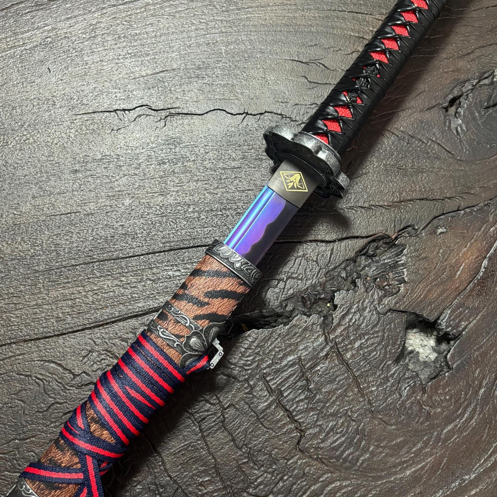 Sekiro Inspired Art Katana, Hand Crafted 1060 Steel With Unique Purple ...