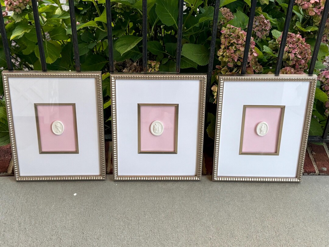 Set of Three Frames, Intaglio Wall Decor, Framed Intaglio Art 11x14 ...