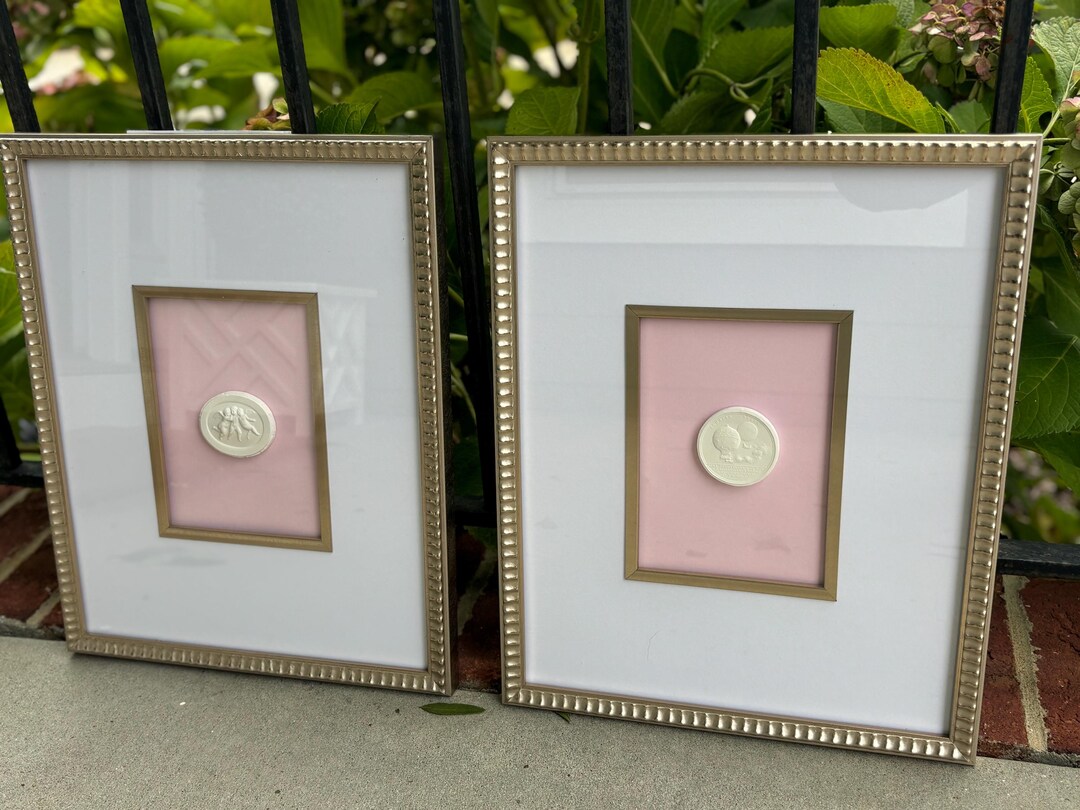 Framed Intaglio Set of Two, Nursery Decor, 11x14 Frame With Nursery ...