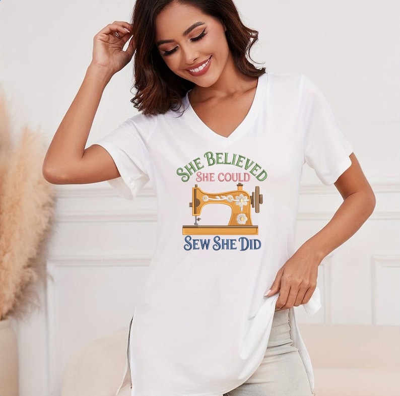 Sewing Embroidery Design,sew She Did Quote Machine Embroidery File ...