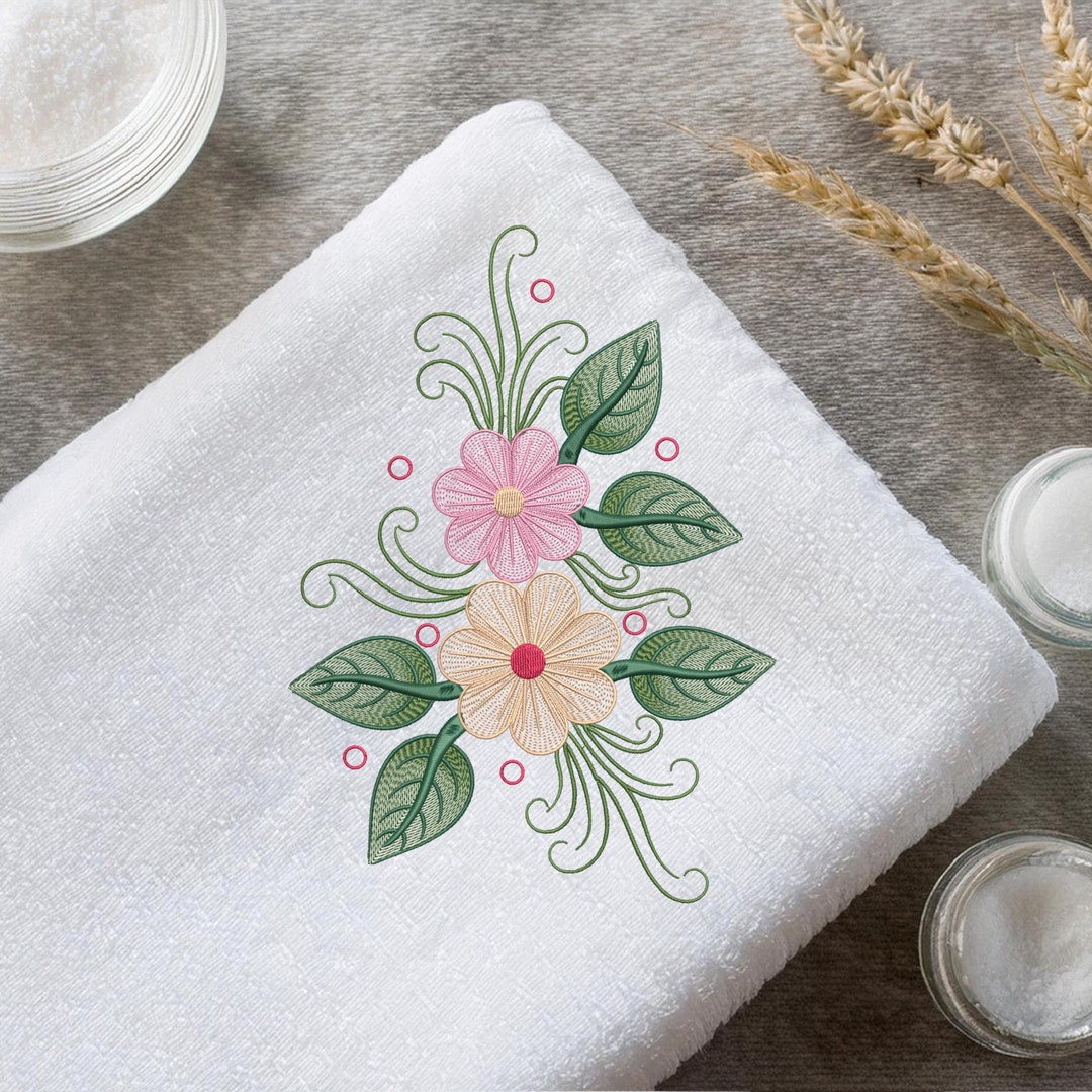 Flower Embroidery, Machine Embroidery Design of Beautiful Flowers ...