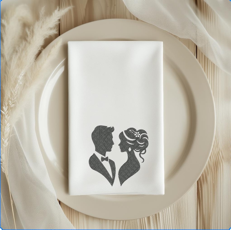 Wedding Embroidery Design, Wedding Couple Machine File, Instant ...