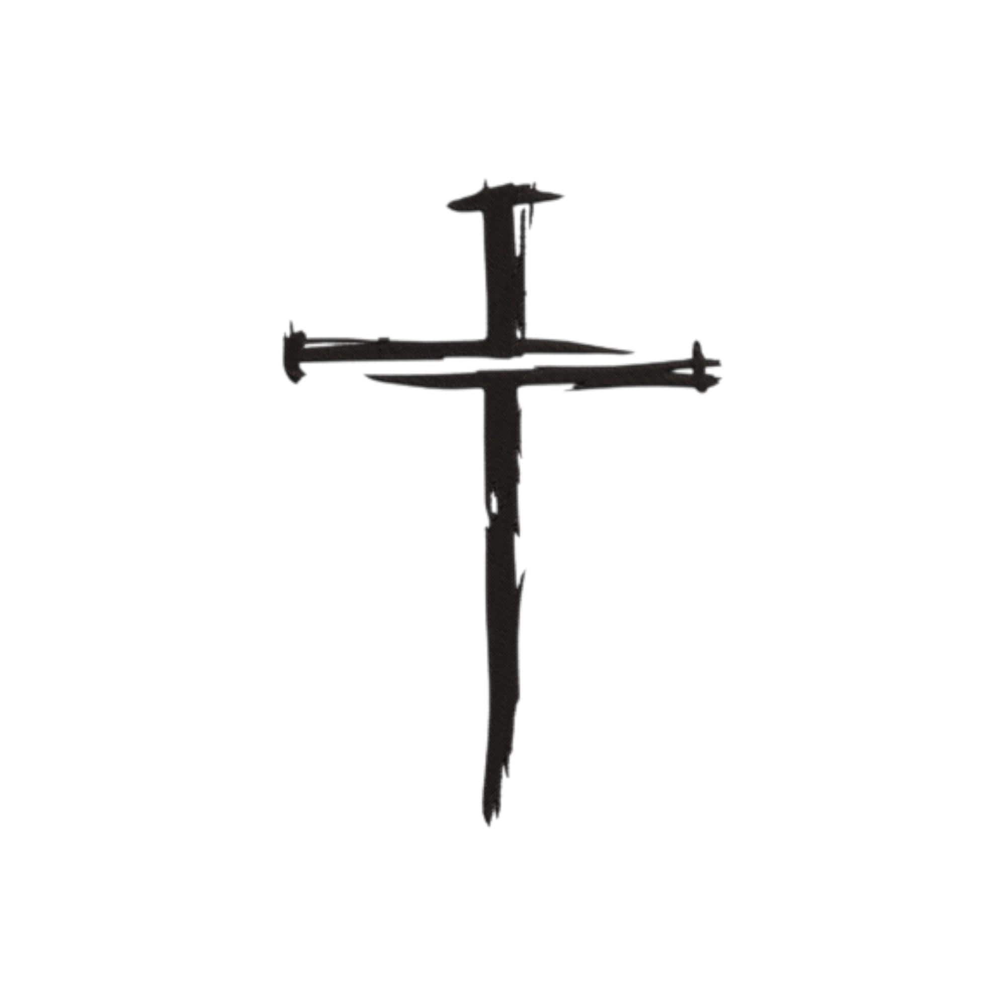 Religious Embroidery Design, Grunge Cross Machine Embroidery File ...