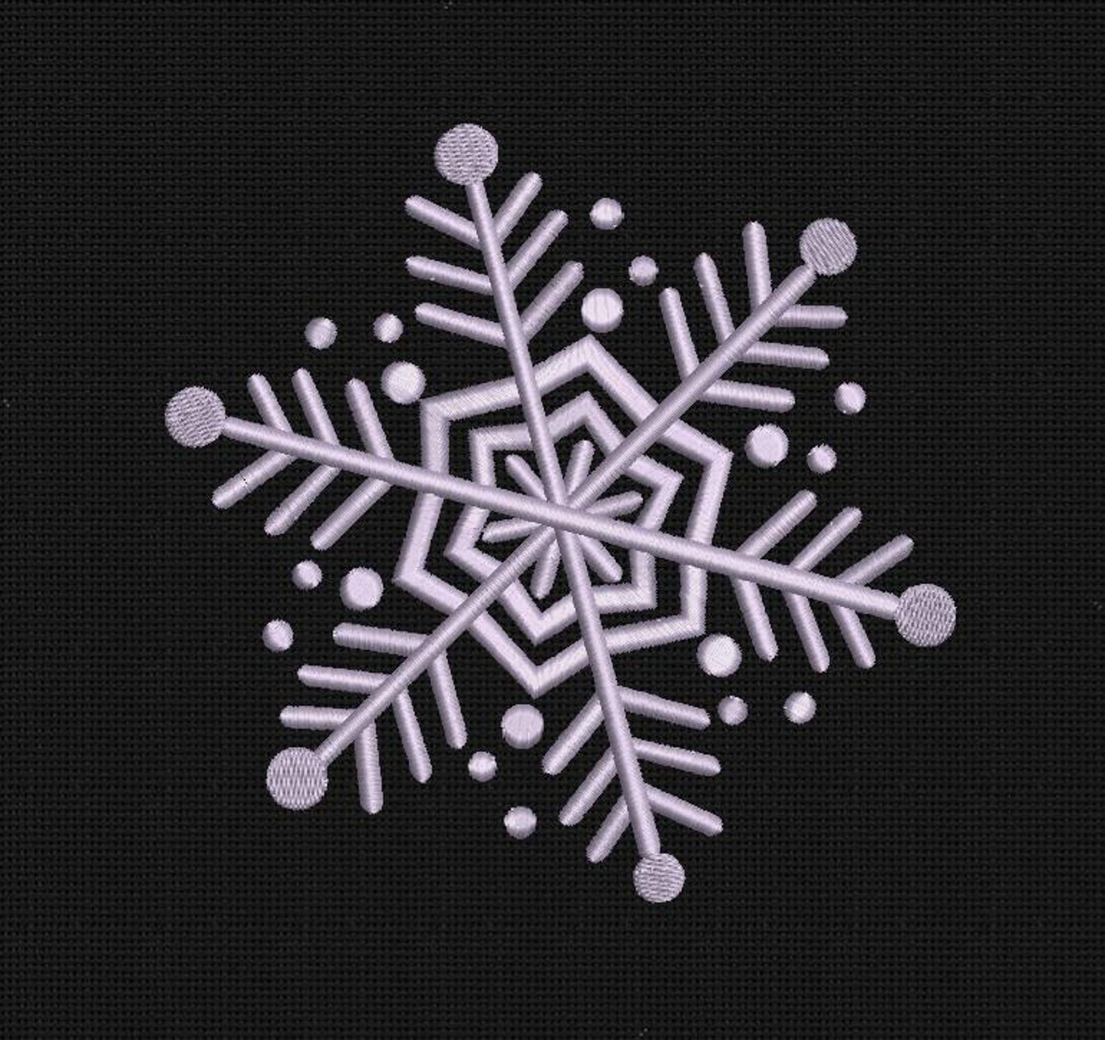 Snowflake Embroidery Design, Christmas Machine Embroidery, Snowlake ...