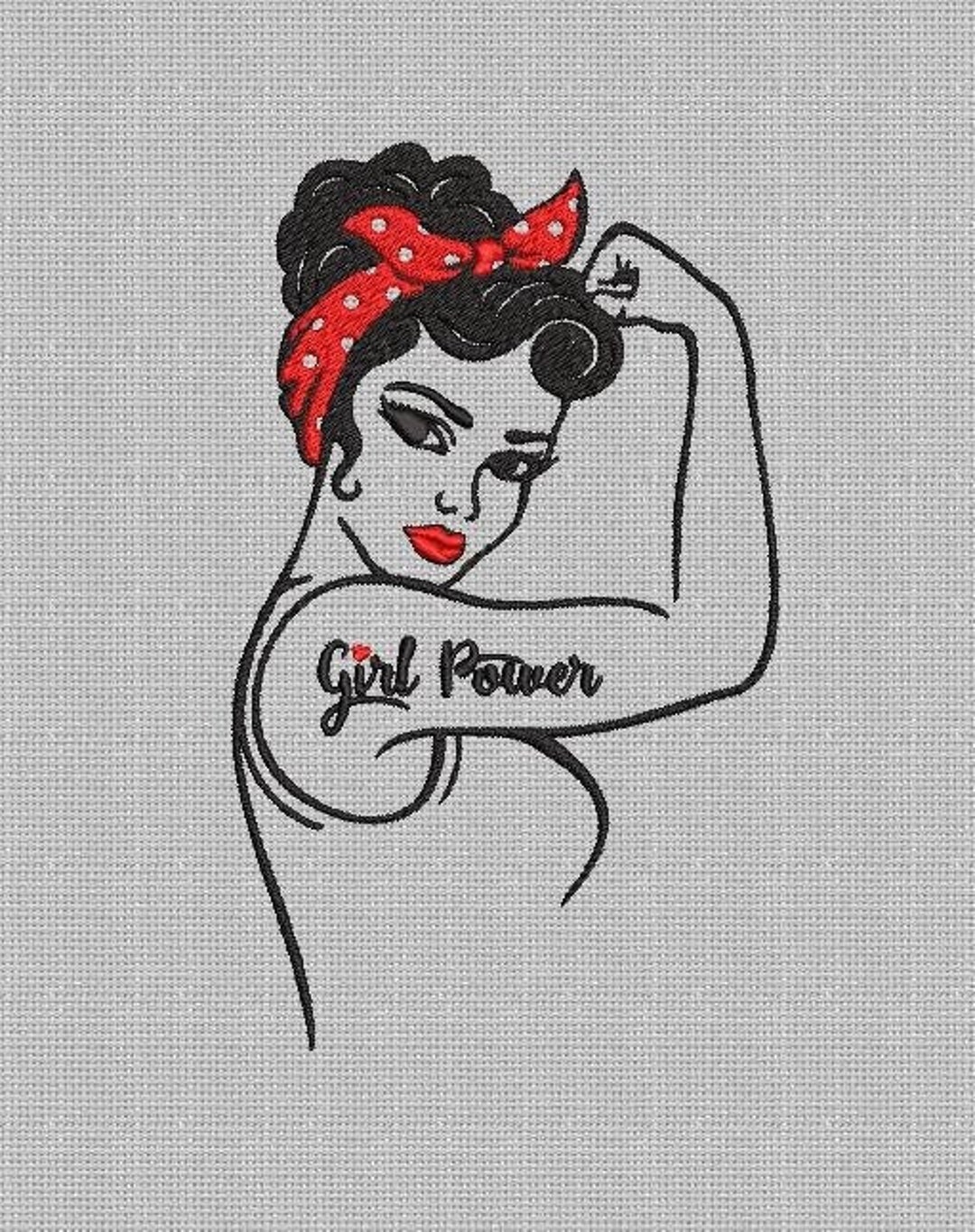 Girl Power Embroidery Design, Woman Power Embroidery Design, Girl ...