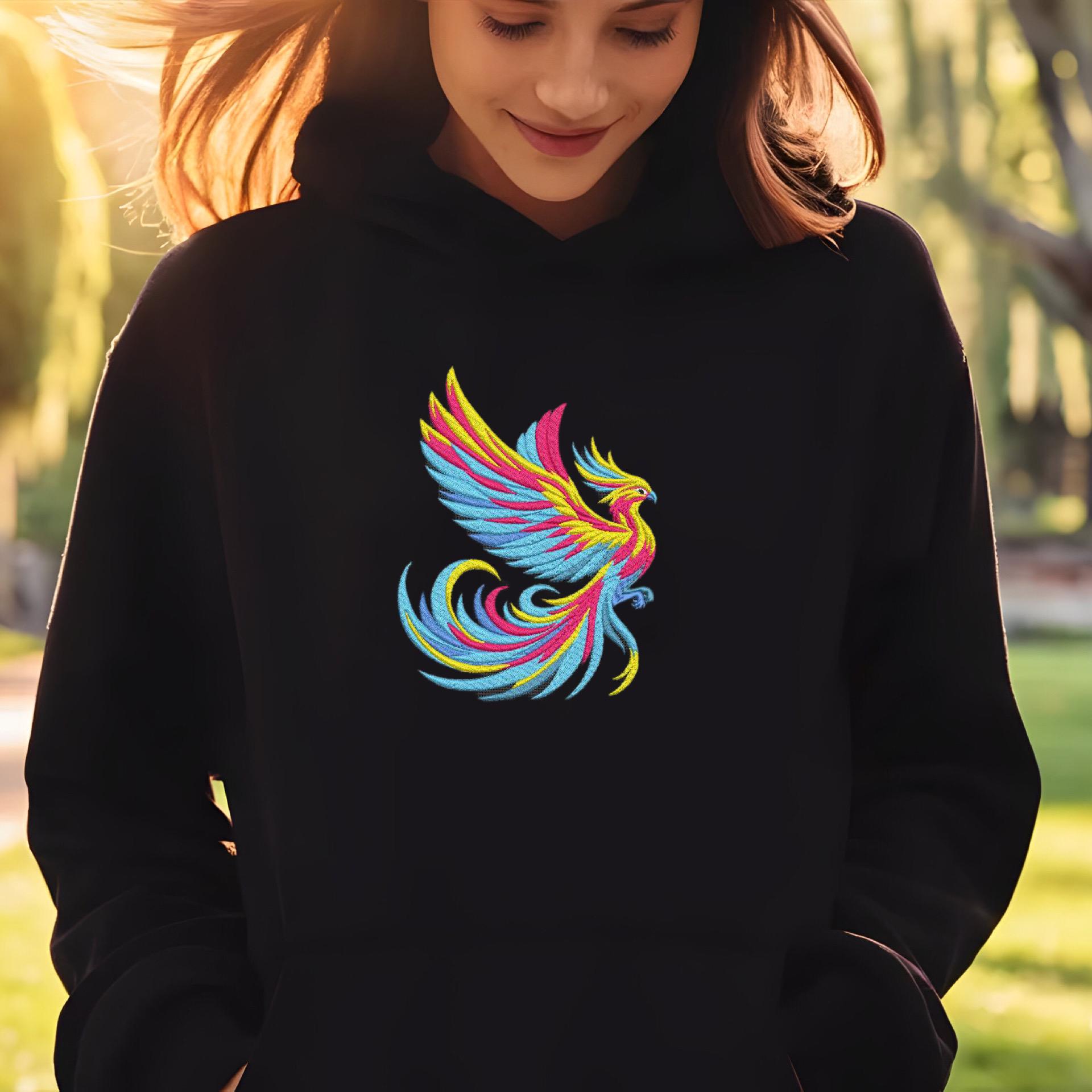 Embroidery Design, Colorful Phoenix Embroidery Design, Machine ...