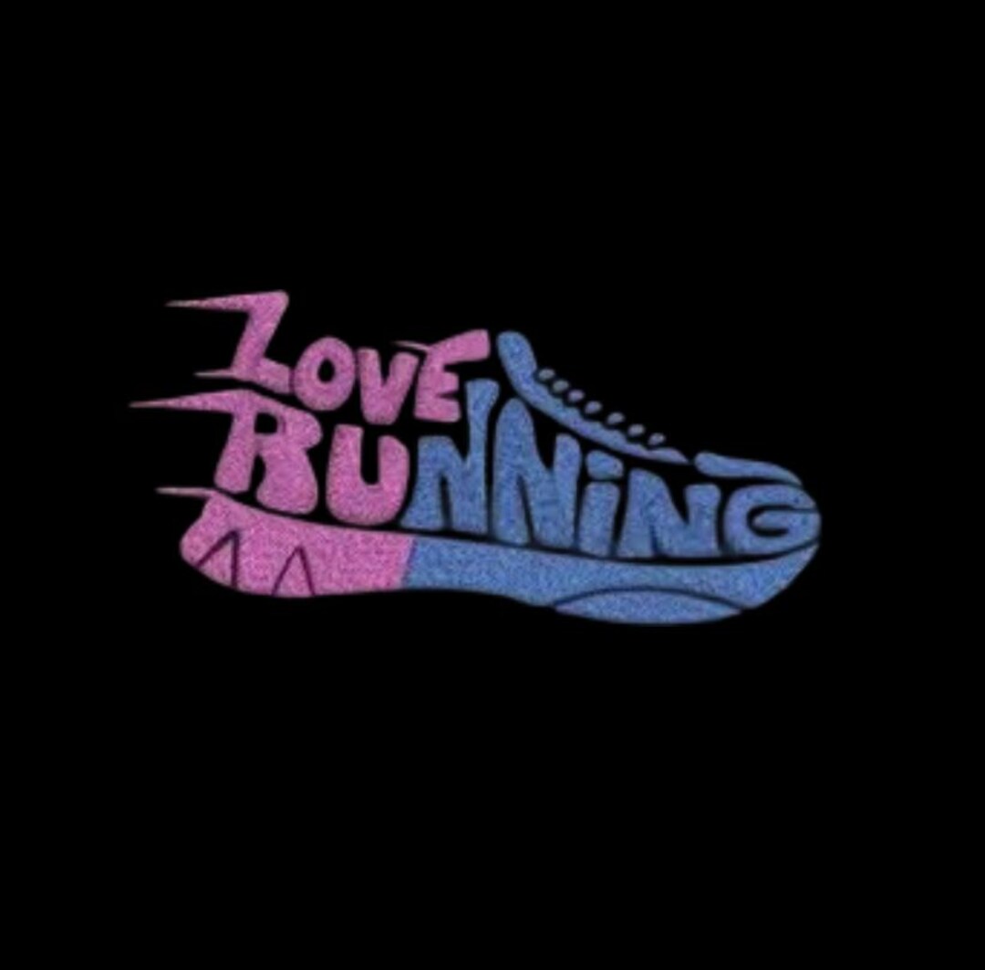 Embroidery Design, Machine Embroidery Design for Running Lovers, Love ...