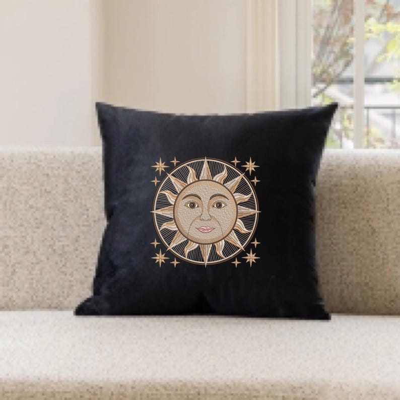 Sun Embroidery Design, Sun Face Embroidery, Spiritual Sun Machine ...