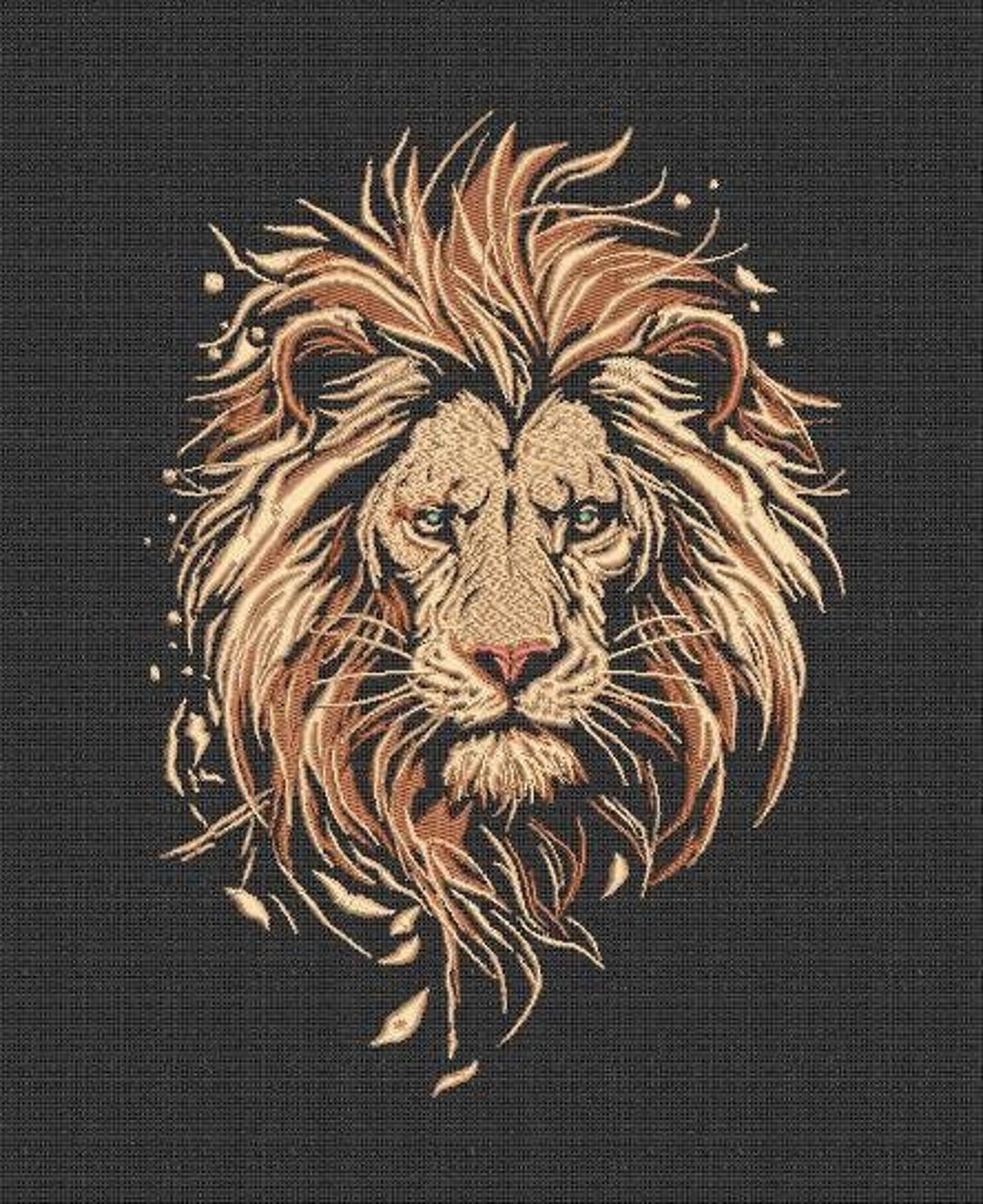Lion Embroidery Design, Machine Embroidery Design of Lion Head ...