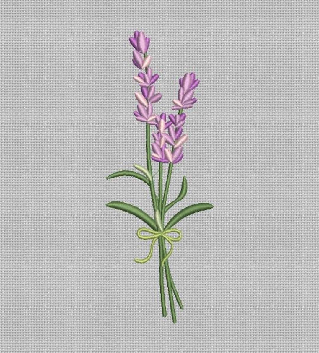 Embroidery Design, Lavender Machine Embroidery Design, Lavender Bouquet ...