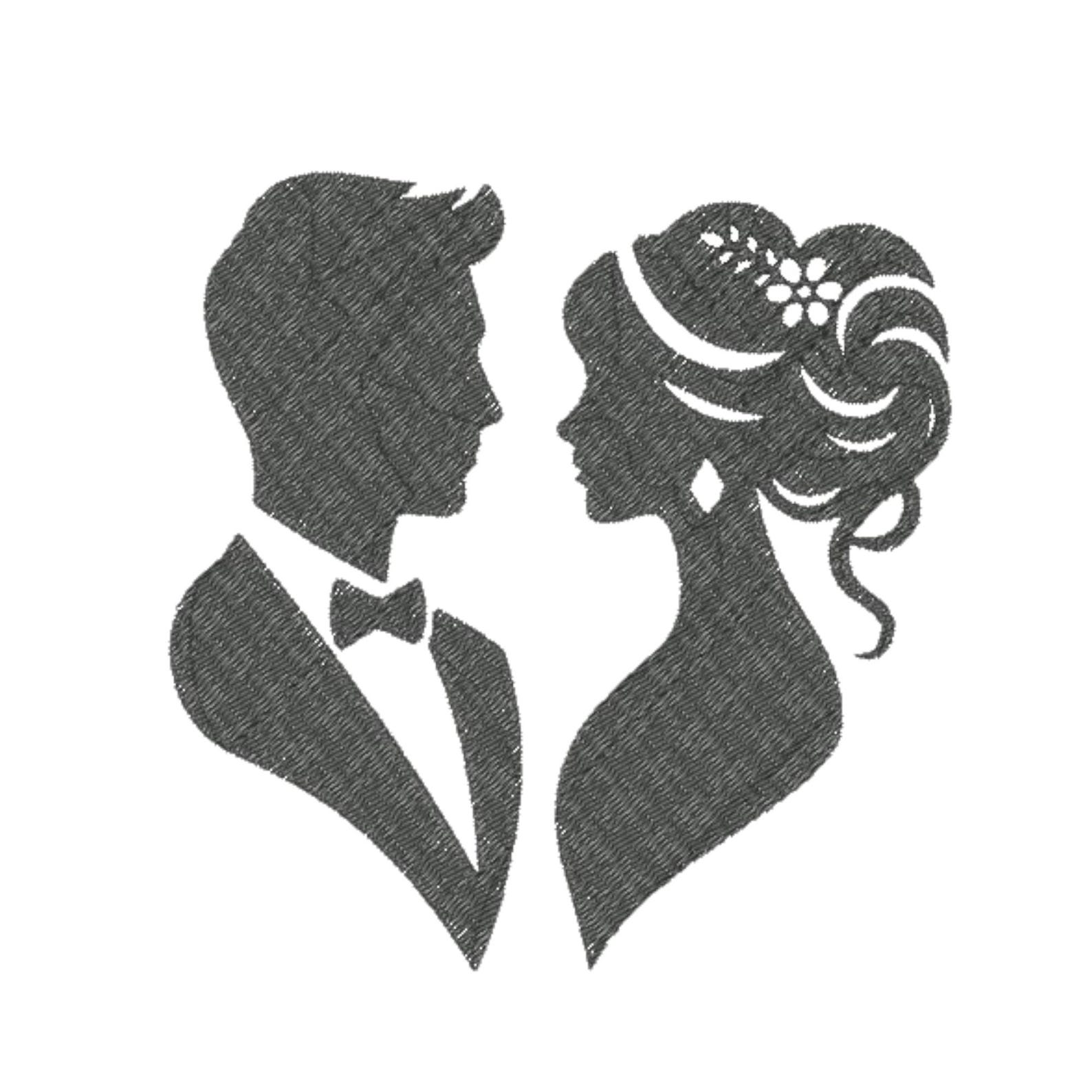 Wedding Embroidery Design, Wedding Couple Machine File, Instant ...