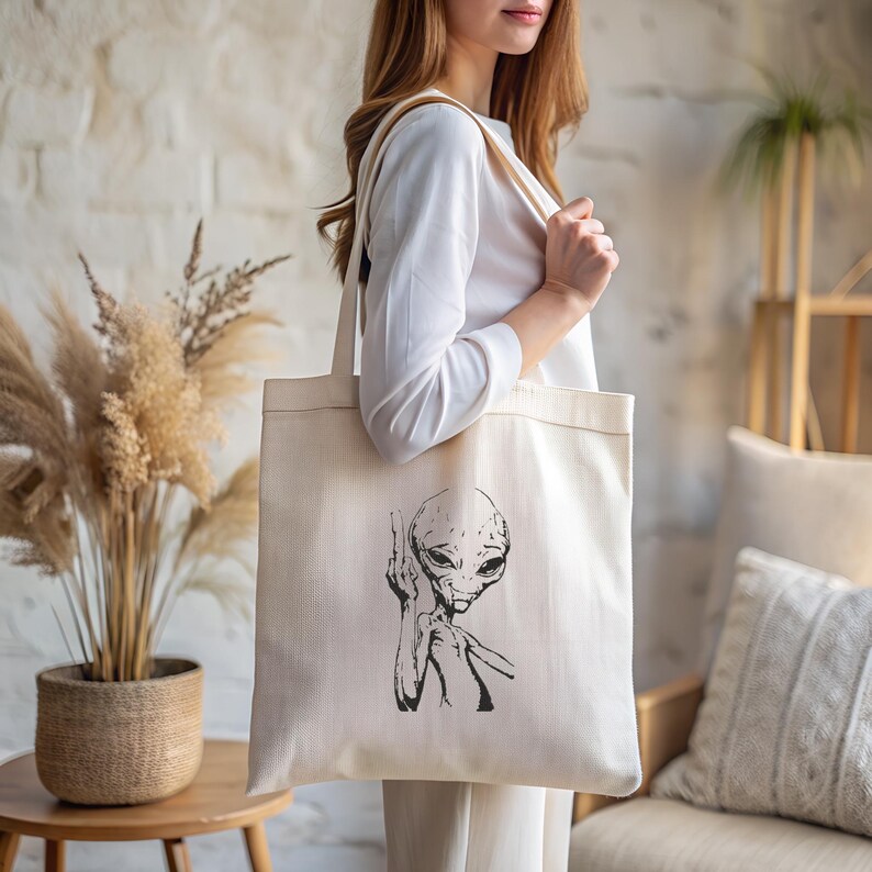 Alien With Middle Finger Embroidery Design, Fun Embroidery Design ...