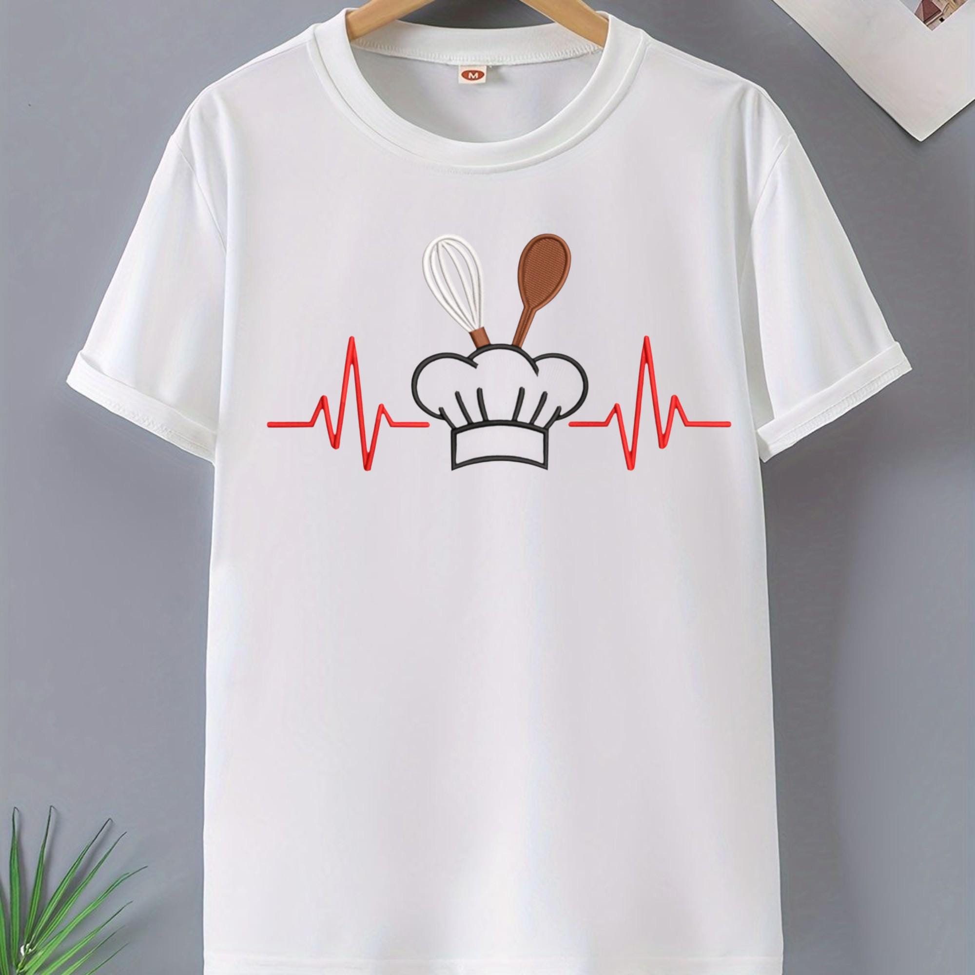 Kitchen Embroidery Design, Chef Heartbeat Machine File, Instant ...