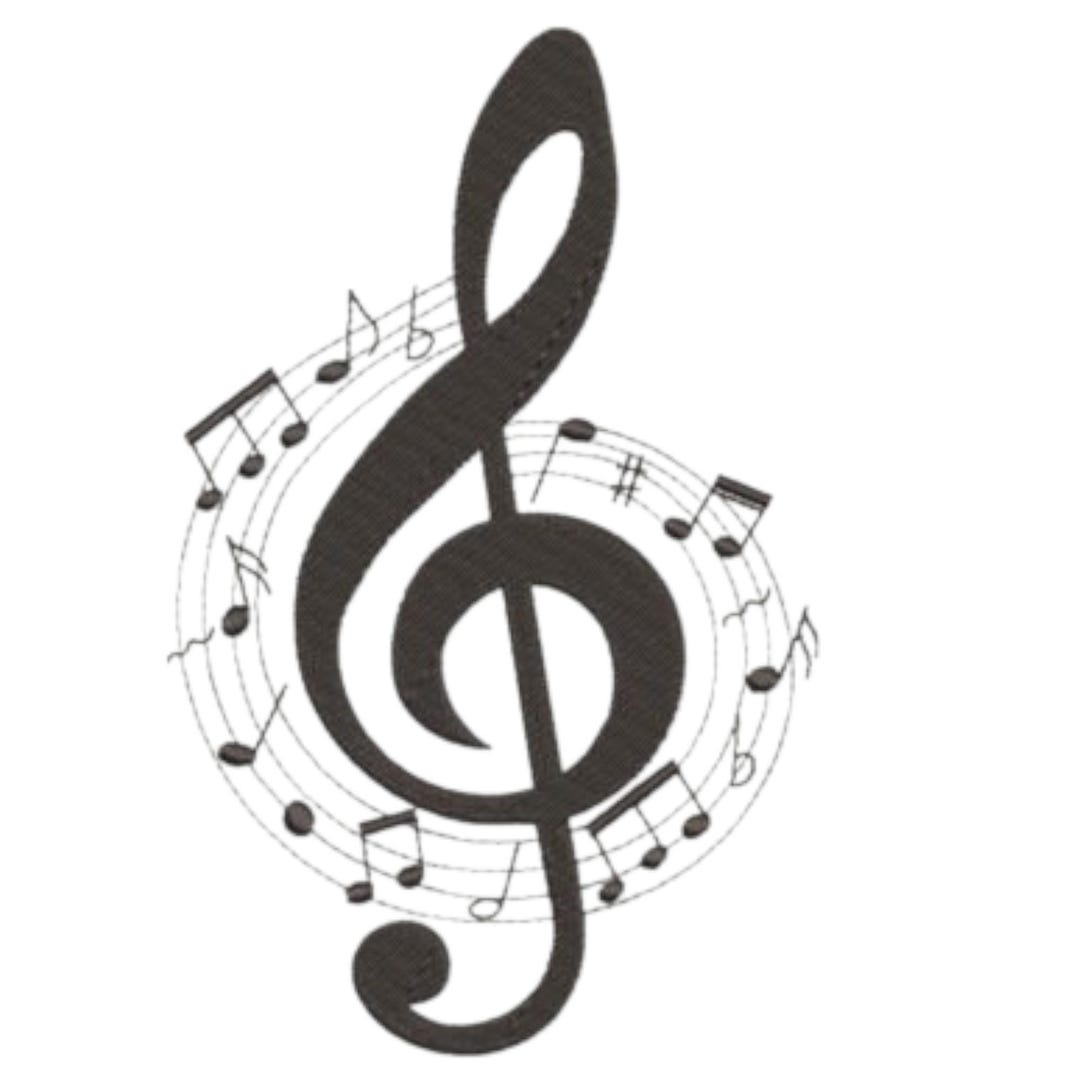 Music Embroidery Design, Music Notes Machine Embroidery File, Instant ...
