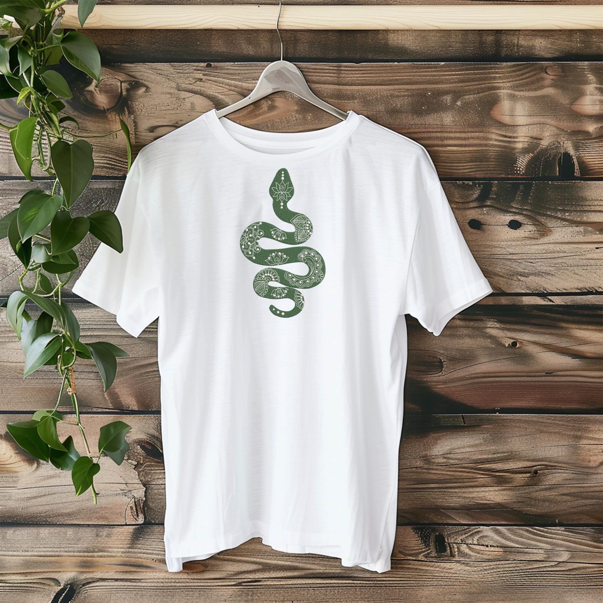 Snake Embroidery Design, Green Snake ,floral Snake, Mandala Snake ...
