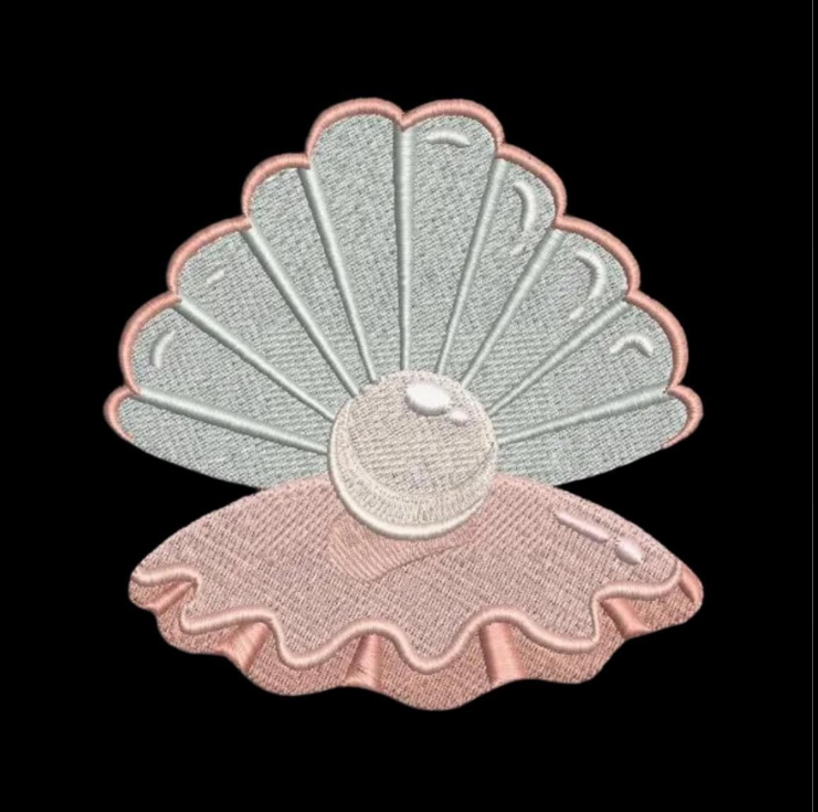 Embroidery Design, Clam Shell Machine Embroidery Design, Beautiful Sea ...