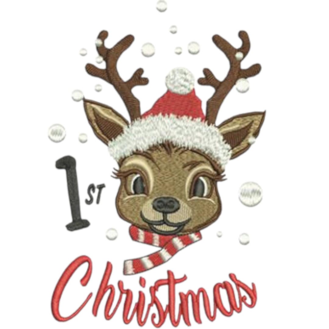 Christmas Embroidery Design, First Christmas Machine Embroidery File ...