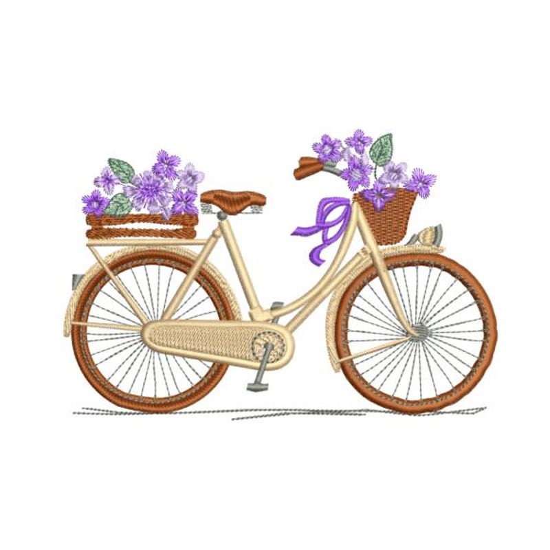Machine Embroidery Bicycle Designs - Etsy