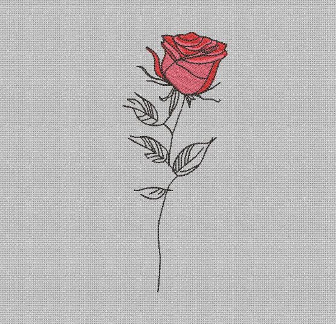 Embroidery Design, Rose Machine Embroidery Design, Elegant Flower ...