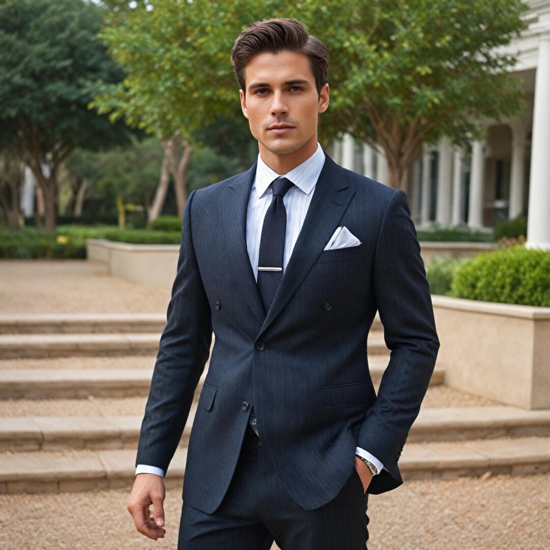 Exclusive Bespoke Double-breasted Pinstripe Suit | Custom-fit Men's ...
