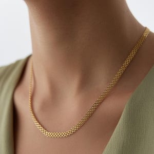 Bismark Chain, 14k Gold Chain, Solid Gold Bismark Chain Necklace - Etsy