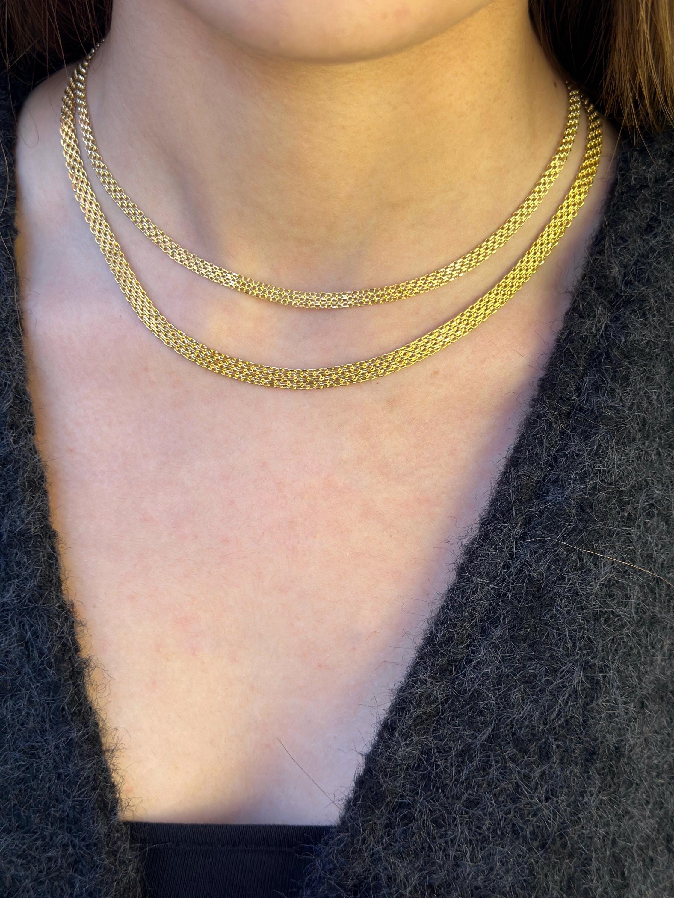 Bismark Chain, 14k Gold Chain, Solid Gold Bismark Chain Necklace - Etsy