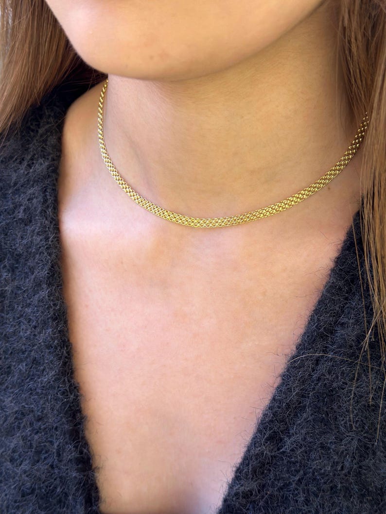 Bismark Chain, 14k Gold Chain, Solid Gold Bismark Chain Necklace - Etsy