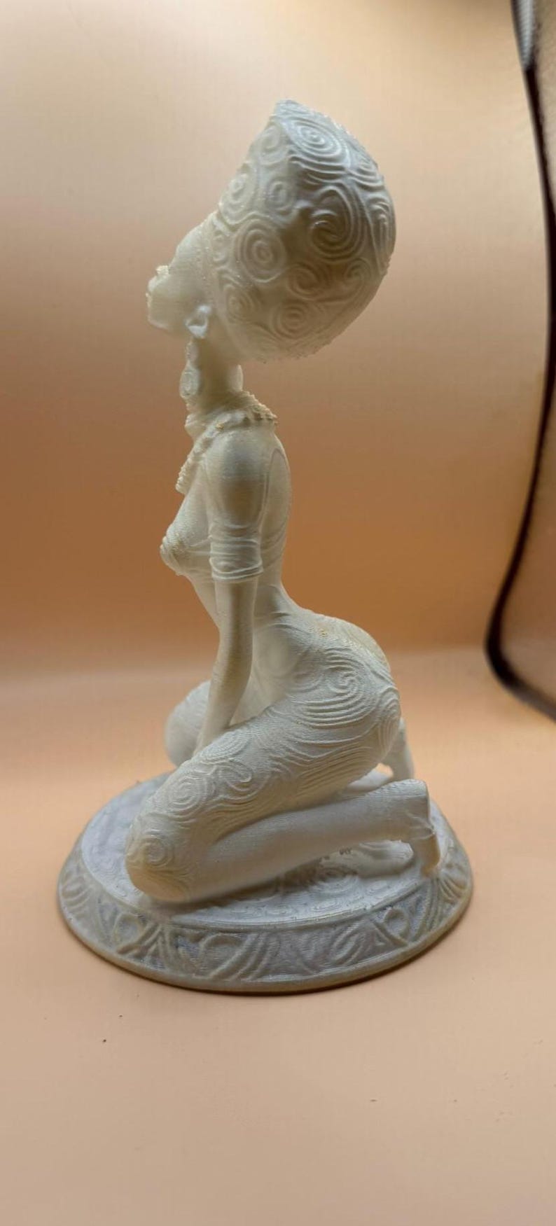 Exclusive, White Celestial African Queen Statue, 3D Print, Sustainable ...