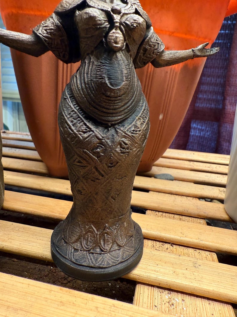 Praise. Afrocentric Celestial Statuette. Hand Painted - Etsy