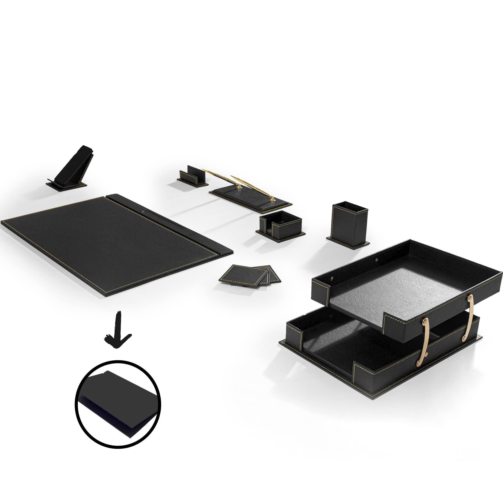 Leather Desk Set-desk Organizer-office Desk Accessories-desk Organizer ...