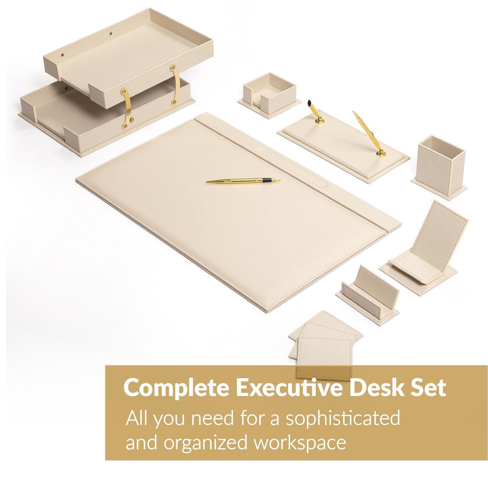 Leather Desk Set-desk Organizer-office Desk Accessories-desk Organizer ...