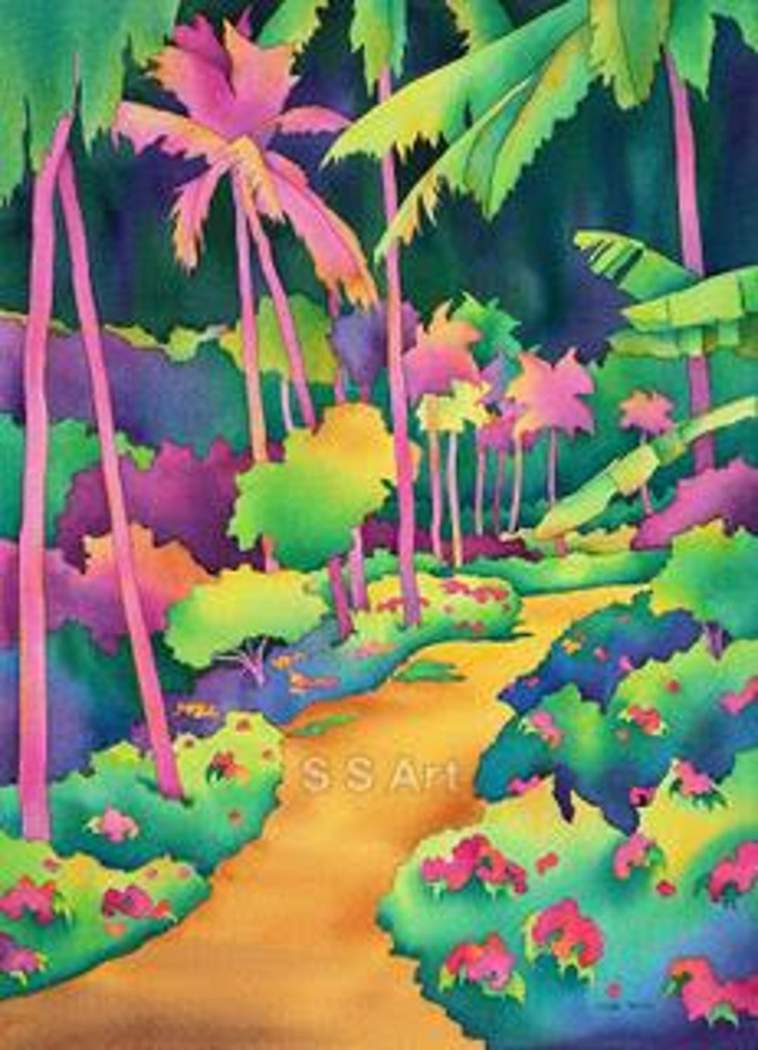 Cool Haven, Original Watercolor Painting by Susan Szabo, 22″ X 30" - Etsy